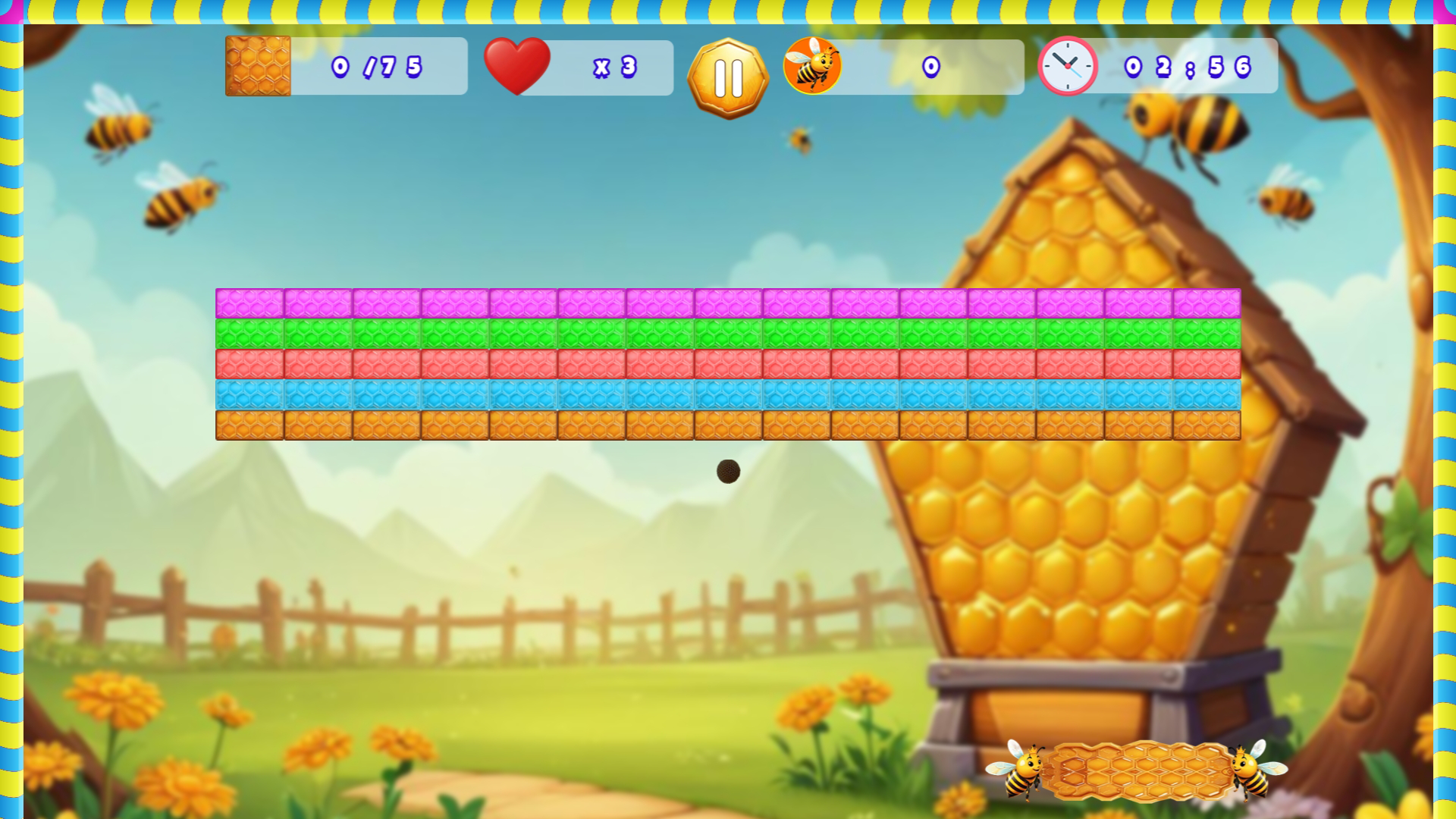 Honey Bee Brick Blast - HTML5 Construct3 Game by Pixel_Coderz | CodeCanyon